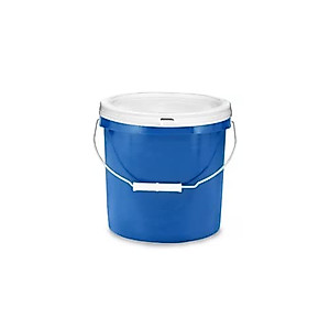 House Naturals 2 Gallon Blue Food Grade BPA Free Bucket Pail with Lid (Pack of 5) Made in USA