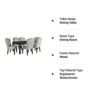 Signature Design by Ashley Jeanette Rectangular Dining Room Table, Black