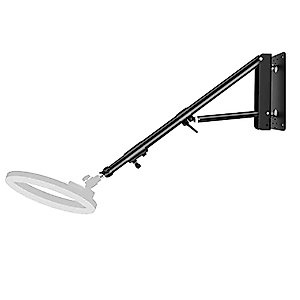 Takerers Ring Light Wall Mount: Save Space, 180º Flexible Rotation - Wall Mount Triangle Boom Arm with 3/8 & 1/4 screw for Photography Light, Monolight, Softbox, Umbrella, Reflector, Max Length 51inch