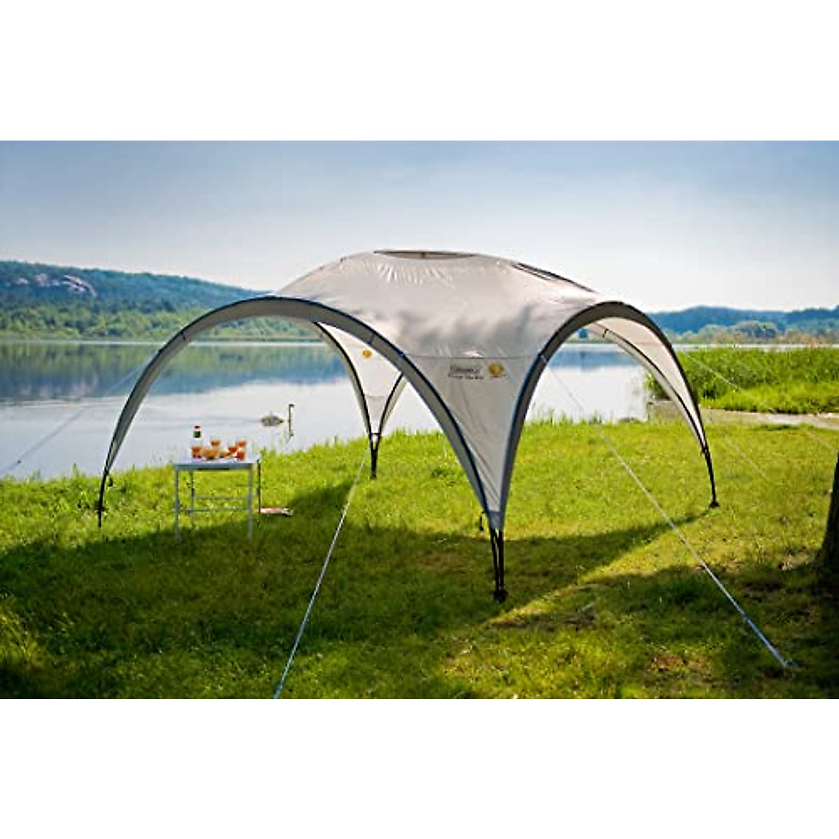 Coleman Gazebo Event Shelter XL 4.5 x 4.5 m for Festivals, Garden and Camping, Sturdy Steel Poles Construction, Large Event Tent with Sun Protection SPF 50+