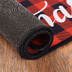 Juephe Non-Slip Christmas Rugs Christmas Mats 20 x 28.5 Inches， Holiday Rugs Winter Welcome Doormats Floor Mat for Indoor Outdoor Xmas Rug Home Garden Welcome Door mat Style 4
