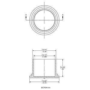 Caplugs EC-8 EC Series – Plastic Cap for Threaded Connectors, 1000 Pack, Red LD-PE, Nominal Thread Size 1/2" Flanged, Protective Closures, Dirt and Moisture Seals, Finishing, Masking, Easy Removal