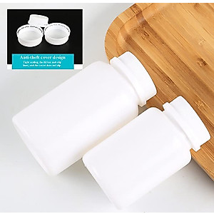Bettomshin 10pcs 150g PE Plastic Bottles, Wide Mouth Lab Solid Bottles, White Solid Sample Seal Sample Storage Solid Bottle for Holding Hold Solid Medicines