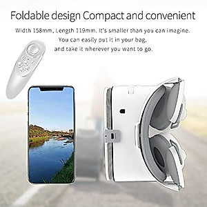 Virtual Reality Headset for Phones VR Headset VR Glasses with Controller for 3D Movies/Games Metaverse Goggles with Bluetooth Headset Compatible with All iPhone/Android Phones with 4.7"-6.3" (White)