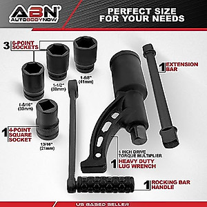 ABN Torque Multiplier Wrench – Torque Multiplier 1 Inch Drive Lug Nut Wrench Torque Amplifier Lug Nut Remover