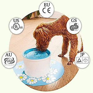 ZZK 1.6L cat (Dog) pet Drinking Fountains Automatic Beverage Dispenser Electric Water Dispenser Filters Watering Pets,G