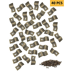 SeptCity Table Top Fasteners with Screws,Heavy Duty Z Table Top Connectors 40 Packs Set (Include 40 Clips and 40 Screws)