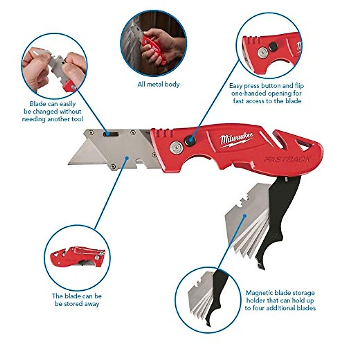 Milwaukee Electric Tool 48-22-1902 Fastback Knife/Storage