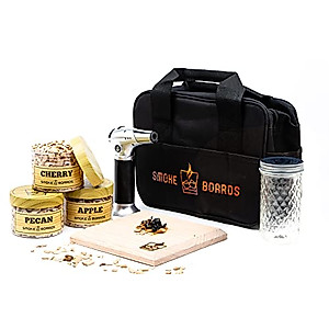 Smoke Boards Pecan Wood Chips - 10 Ounces perfect for Cocktail Smoking Chips, smoke infuser, 10 oz. of large premium wood chips