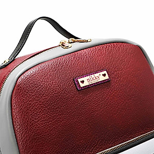 DESTINY BY NICOLE LEE Fashion Backpack Eco Leather with Two Way Zipper Closure Side Pockets and Adjustable Shoulder Strap Bookbag Daypack Bag for Women Girls NK10734 PGN