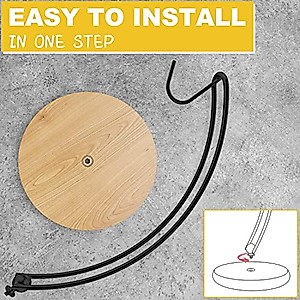 Signice Banana Holder Stand - Newest Patented Modern Banana Tree Hanger with Wood Base Stainless Steel Banana Rack for Home Kitchen Use,Doesn't Tip Over (Black)