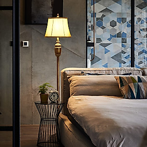 Fullarge Farmhouse Floor Lamps for Living Room, Tall Standing Floor Lamp Heavy Duty Resin,Traditional Pole Lamp for Bedrooms Living Room