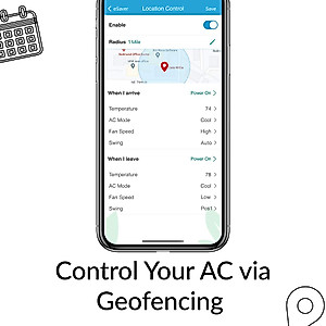 Cielo Breez Eco Smart AC Controller | Works with Mini Split, Window & Portable ACS | WiFi, Alexa, Google, SmartThings, Free Apps, NO Monthly Subscription | Schedules, Geofencing, Comfy & More (White)