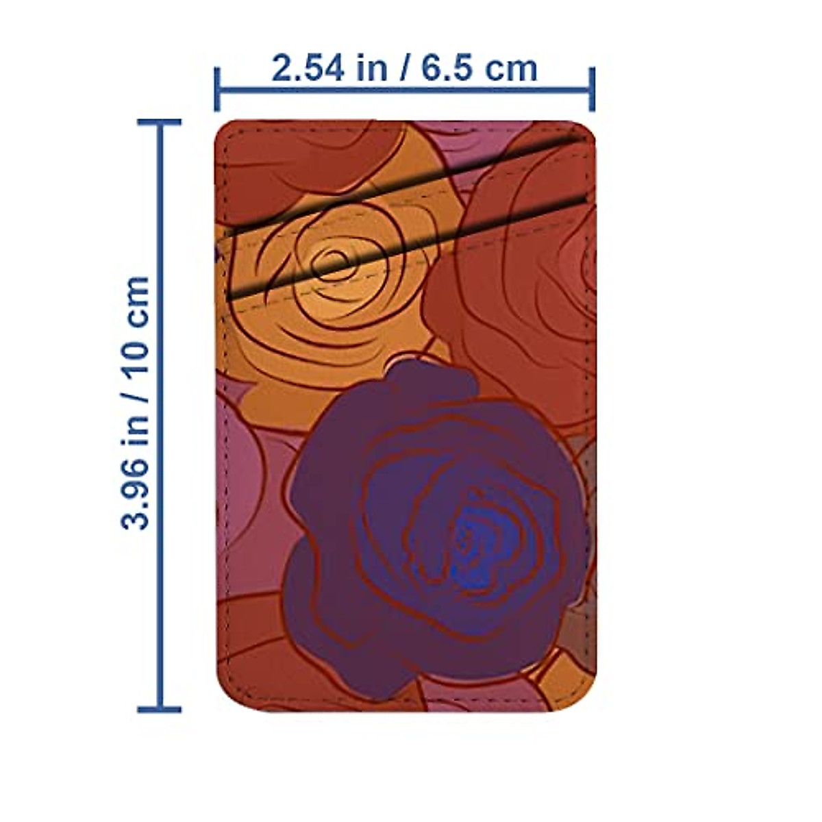 Diascia Pack of 2 - Cellphone Stick on Leather Cardholder ( Flower Blossom Petal Blooming Pattern Pattern ) ID Credit Card Pouch Wallet Pocket Sleeve
