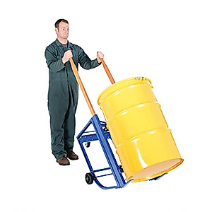 Vestil RDC-1000-5PO Deluxe Rotating Drum Cart with Polyolefin Wheel, Steel, 1000 lbs Capacity