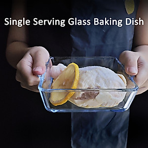 MINI- 5in Square Glass Baking Dish for Oven, Borosilicate Glass Casserole Dish, Glass Baking Pan for Air Fryer Oven