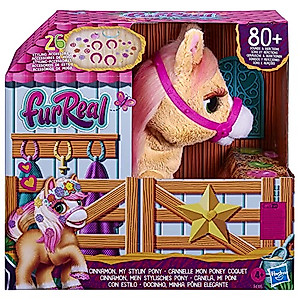 FurReal Cinnamon, My Stylin’ Pony Toy, 14-Inch Electronic Pets, 80+ Sounds & Reactions, 26 Accessories, Interactive Toys for 4 Year Old Girls and Boys and Up