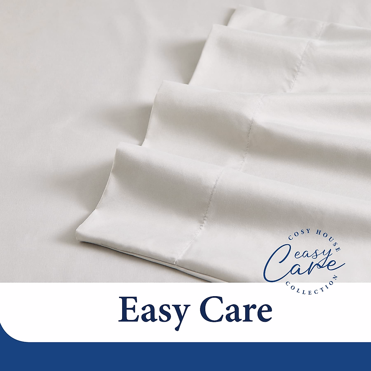 Cosy House Collection Luxury Rayon Derived from Bamboo Blend Ultra Soft Pillow Cases - Cooling & Breathable - Set of 2 Pillowcases with Envelope Closure (Standard, White)