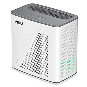 YIOU Air Purifier for Home Large Room up to 547 ft², H13 True HEPA Air Filter 20dB Air Cleaner Odor Eliminator for Allergies Smoke Dust Pollen, Grey, 7"D x 11.5"W x 11.7"H