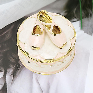 MINGZHE Jewelry Box Ballet Shoes Trinket Boxes Ring Holder Box Jewelry Organizer Box for Stud Earrings, Rings, Necklaces, Bracelets