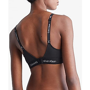 Calvin Klein Women's 1996 Cotton Lightly Lined Bralette, Black