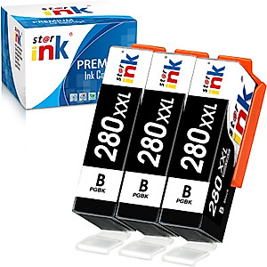 Starink Compatible Ink Cartridge Replacement for Canon 280 PGI-280XXL Black Work for Pixma TR8520 TR7520 TR8620 TS9120 TS8320 TS6120 TS6220 TS6320 TS8120 TS8220 TR7500 TR8500 TR8600 TR8620a(3 PGBK)