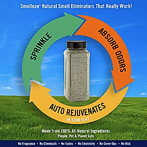 SMELLEZE Dead Animal Odor Eliminator for Strong Odor Removal - Eliminate Dead Rodent & Wildlife Smell - Safe Indoor & Outdoor Use, Natural Odor Remover, Fresh & Effective - Granules, 2 lbs.