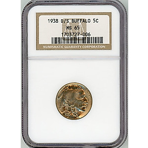 1938 D/S Error Buffalo Nickel MS-65 NGC