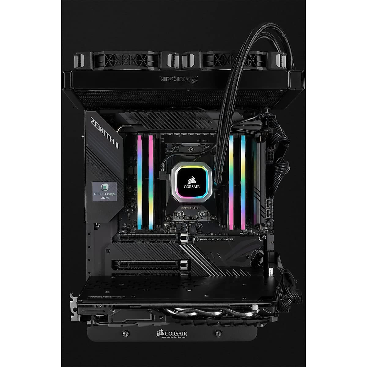 Corsair Vengeance RGB PRO SL 64GB (4x16GB) DDR4 3200MHz C16 Desktop Memory (10 Ultra-Bright RGB LEDs, Custom Performance PCB, Tight Response Times, Intel XMP 2.0) Black