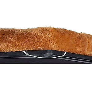 18L-Inch Cinnamon Dog Bed or Cat Bed w/ Comfortable Bolster | Ideal for XS Dog Breeds & Fits a 22-Inch Dog Crate | Easy Maintenance Machine Wash & Dry | 1-Year Warranty