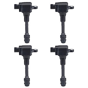 JDMON Ignition Coils Pack Compatible with Nissan Altima Sentra X-trail L4 2.5L 2002 2003 2004 2005 2006 2007 2008 Replaces 22448-8H315 22448-8H310 UF-350 C1398 Set of 4