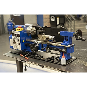 Eastwood Benchtop Metal Lathe 7 inch x 12 inch | Mini Metal Lathe Variable Speed 0-2500 RPM, Mini Lathe with 3-jaw Chuck | Benchtop Metal Lathe, Drilling Machine for Various Types of Metal Turning