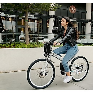 EUROBIKE Adult Electric Bicycles,Adult Folding Bikes, 550W high Speed brushless Motor, Removable 36V 12.5AH Lithium Battery, 26 inch Electric Bicycle (White)