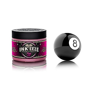 INK-EEZE Pink Tattoo Ointment for Artists and Aftercare, Essential Oils, Vegan, Cruelty Free, Made in USA, Bubble Gum, 6oz