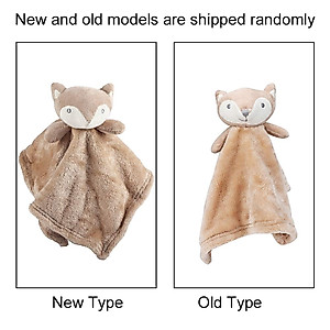 FastUU Baby Crib Soother, Baby Security Blanket Cute Shape Crystal Velvet Cartoon Pattern for Baby(Fox)
