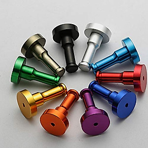 YARNOW Heavy Duty Aluminum Wall Hooks No Drilling Waterproof Rustproof Single Hook Hat Coat Robe Door Wall Hook Hanger (Blue)