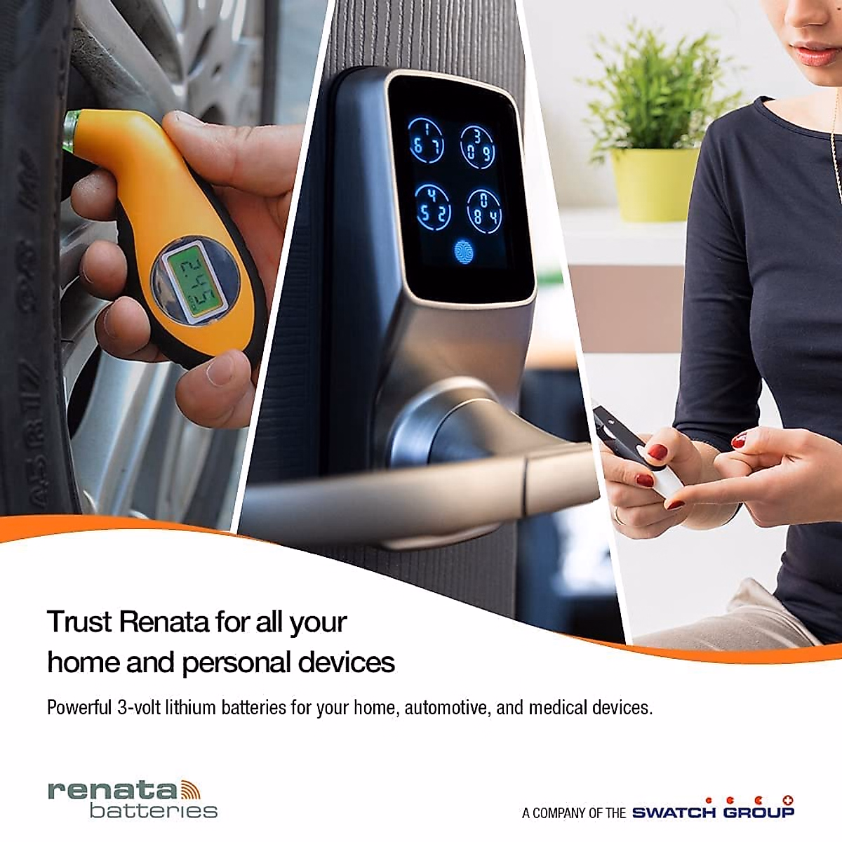 Renata CR2325 Batteries - 3V Lithium Coin Cell 2325 Battery (4 Count)