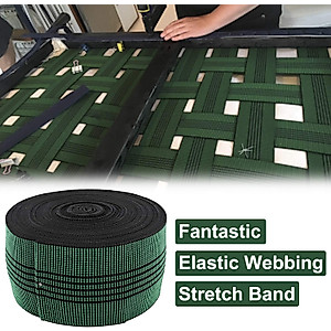Artilife 1 Roll 3" Width x 40' Length Chair Webbing, Elastic, Elasbelt, DIY Upholstery for Furniture Repair and Modification, Stretchy Spring Alternative, Sofa, Couch, Chair
