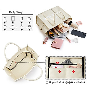 KALIDI The Tote Bag for Women,Canvas Tote Bag for Work,Tote Purse Crossbody,Shoulder,Handheld