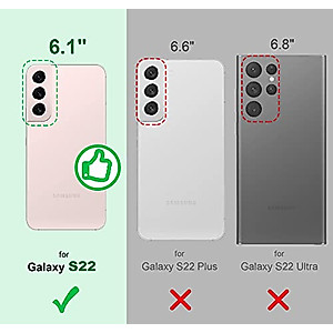 Silverback for Samsung Galaxy S22 Case Clear with Ring Kickstand, Protective Shock -Absorbing Bumper Shockproof Phone Case for Galaxy S22 -Clear