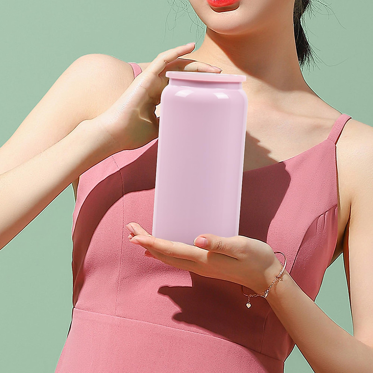 JYLJINGYULI 6 Pack Glass Cups with Lids and Straws, 16oz Stainless Steels Sublimation Tumbler Cups, Beer Cups, Iced Coffee Cups, Smoothie Cup for Whiskey, Soda, Tea, Water cups.