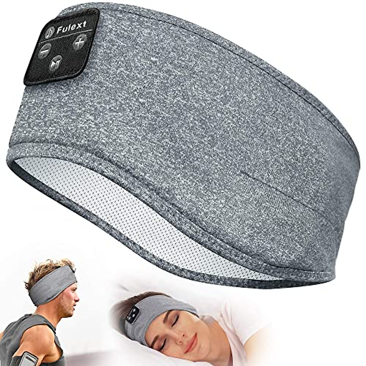 Sleep Headphones Bluetooth Headband, Perytong Sports Bluetooth Headband Headphones with Thin Speakers, Sleep Earbuds, Sleeping Headphones for Workout Running Yoga Nap, Gift for Men and Women