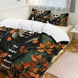Pbunlkl Michael Killer Myers 3-Piece Bedding Set Duvet Cover Pillow Shams Set Soft Lightweight Comforter Cover Set 86"x70"