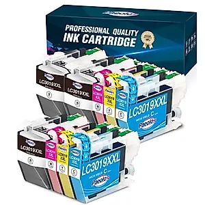Paeolos Compatible LC3019XXL Ink Cartridge BK/C/M/Y Replacement for Brother LC3017 LC3019 XXL Use with MFC-J5330DW MFC-J6530DW MFC-J6930DW MFC-J6730DW Inkjet Printers, 9 Packs (2CMY & 3BK)