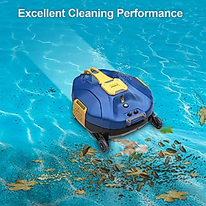 Cordless Robotic Pool Cleaner,Automatic Rechargeable Pool Robot Vacuum with Max 120 Mins Working Time,for Above/In-Ground Swimming Pools Up to 753 Sq Ft,Poolguard