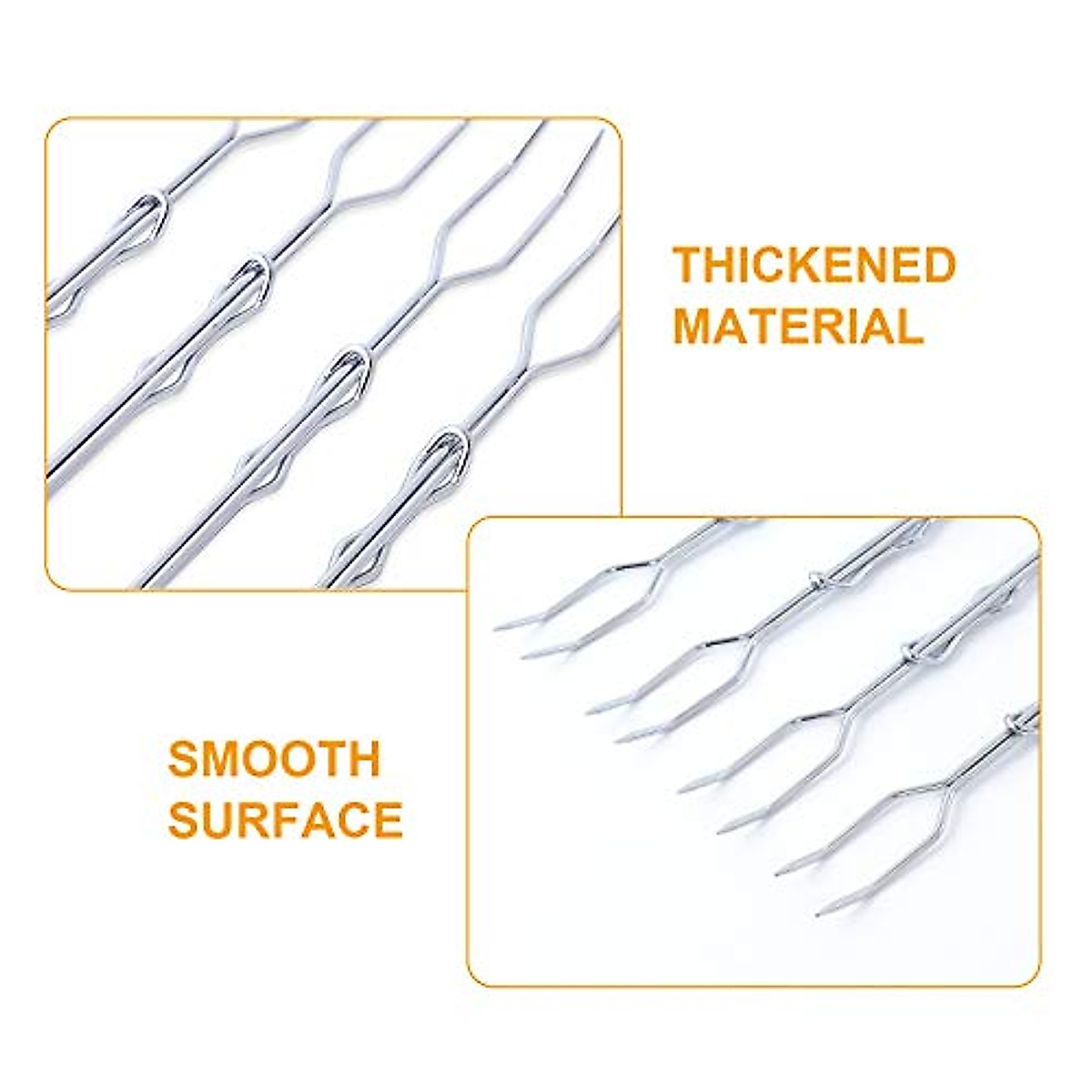 Begatter Marshmallow Roasting Sticks, Extendable Long Smores Sticks & Hot Dog Forks for Fire Pit Campfire, Telescoping Heavy Duty Campfire Forks, 4PCS with Carry Case