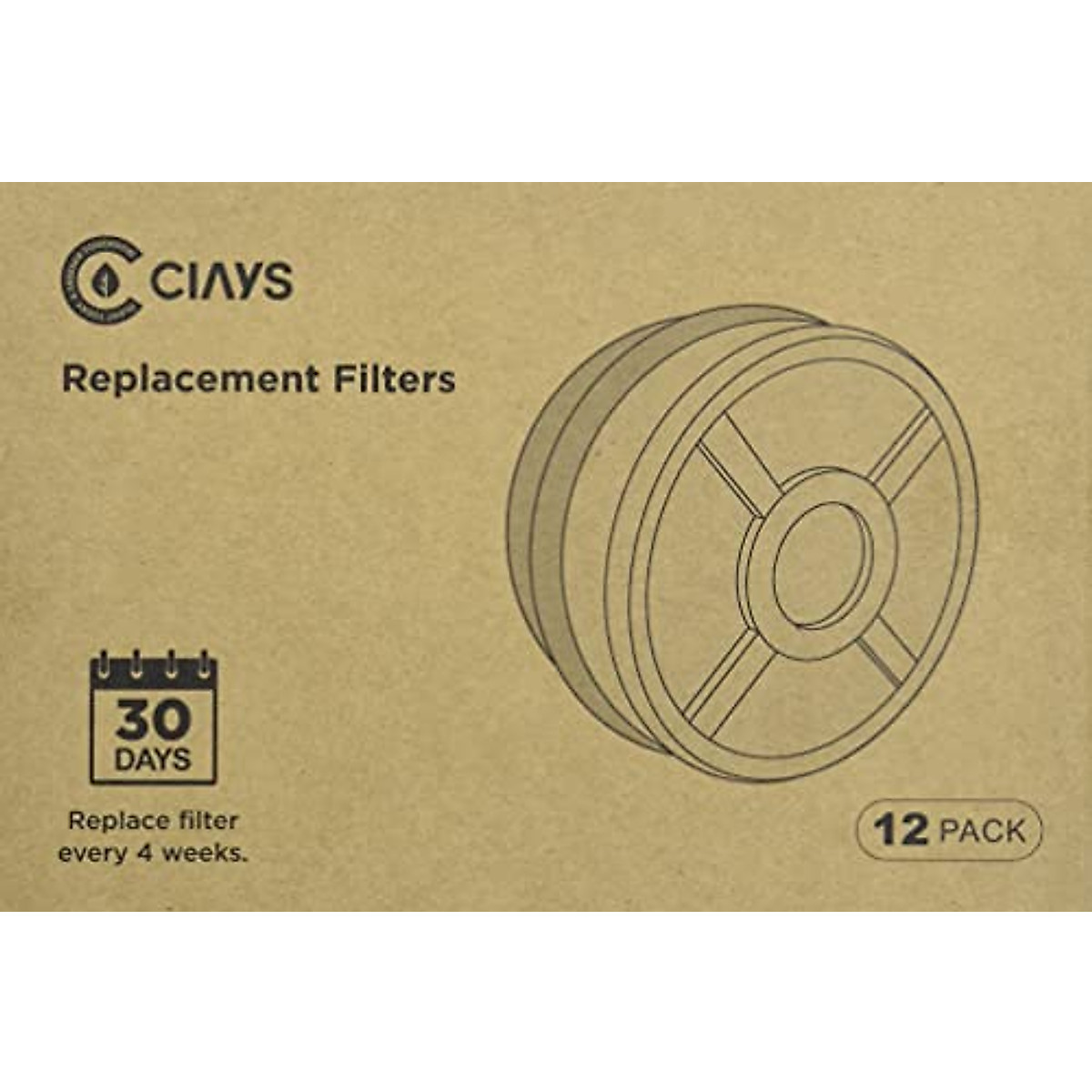 Ciays Replacement Filters Only for Ciays 236oz/7L Pet Water Fountain Ultra-Large Capacity Cat Water Fountain Dual Filtration Dog Water Fountain Bowl with Huge Drinking Area 12 Pcs, Blue