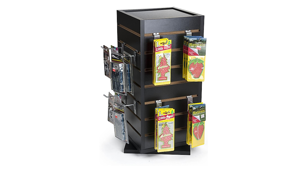 Displays2go Rotating Slatwall Display Case for Countertops