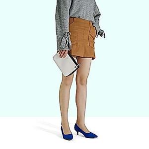 DREAM PAIRS Womens Low Heel D'Orsay Pointed Toe Pump Shoes, Royal Blue - 7 (Moda)