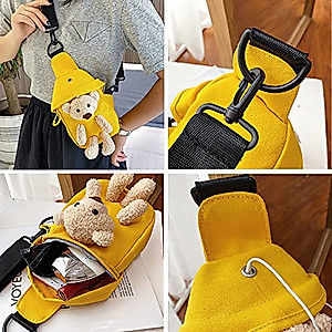 bafokrim Kawaii Backpack For Girls Boys teens Cute Bear Large Capacity Fashion Leisure Backpack With Small Bag (Brown)